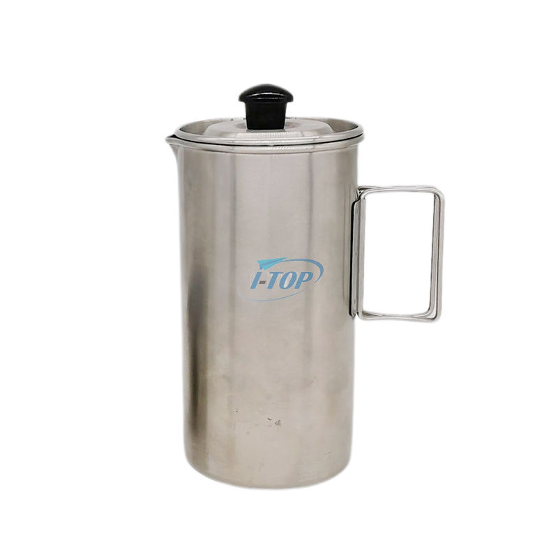 캠핑 커피 여과기 냄비 304 스테인레스 스틸 커피 만들기 야외 여행 캠프 파이어 Stovetop Fast Brew 커피 프레스 캠핑 커피 프레스 캠핑 커피 여과기