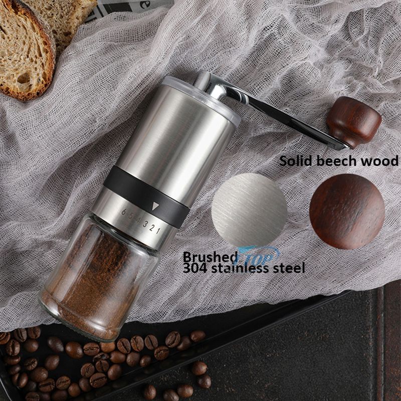 샘플 사용 가능한 선물 세트 야외 여행용 드립 커피 커피 키트수동 커피 그라인더 필터 포함 주전자 포트 및 스푼